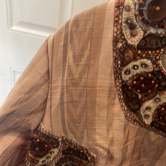 Petrou | Jackets & Coats | Petrou Raw Silk With Embroidery Patches ...